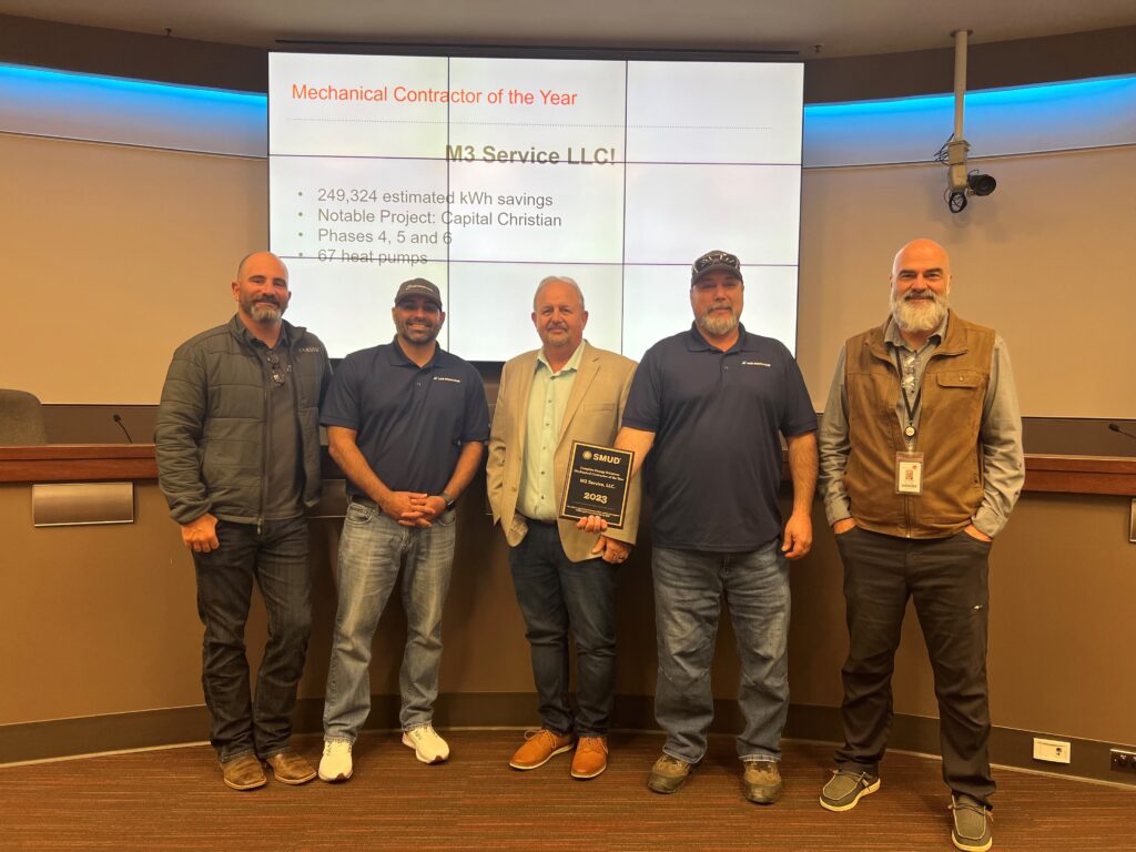 SMUD Names M3 Service Mechanical Contractor of the Year